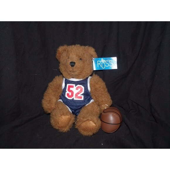 Russ | Toys | Russ Berrie Hoops N Dreams Hoopster Brown Teddy Bear 52 ...